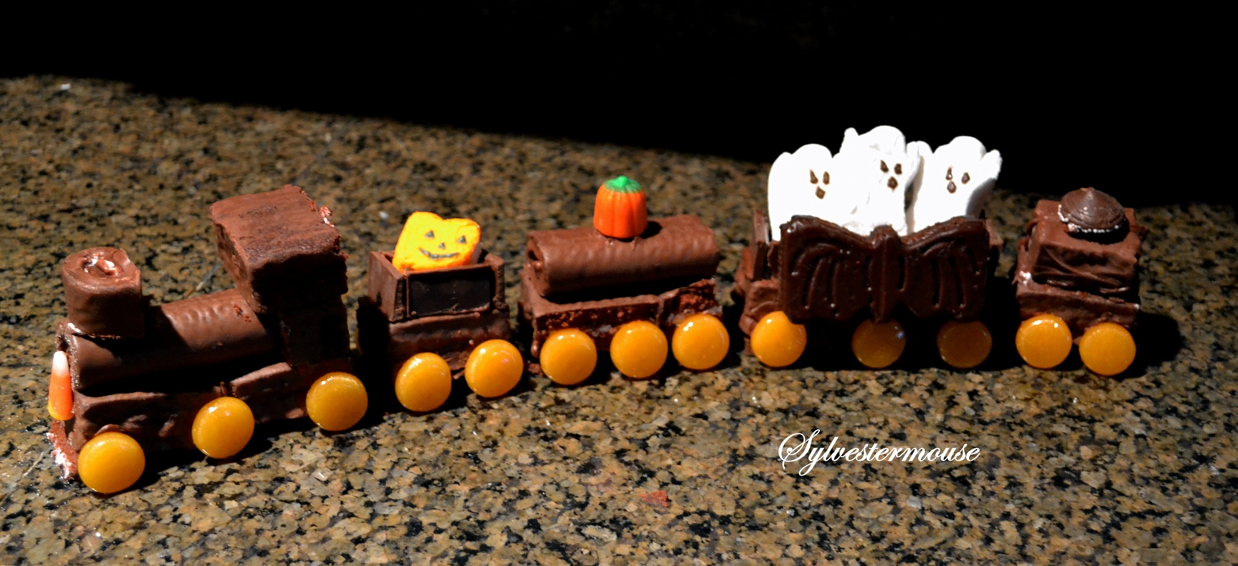 How to Make a Chocolate Halloween Ghost Train Cake - Cooking for the ...