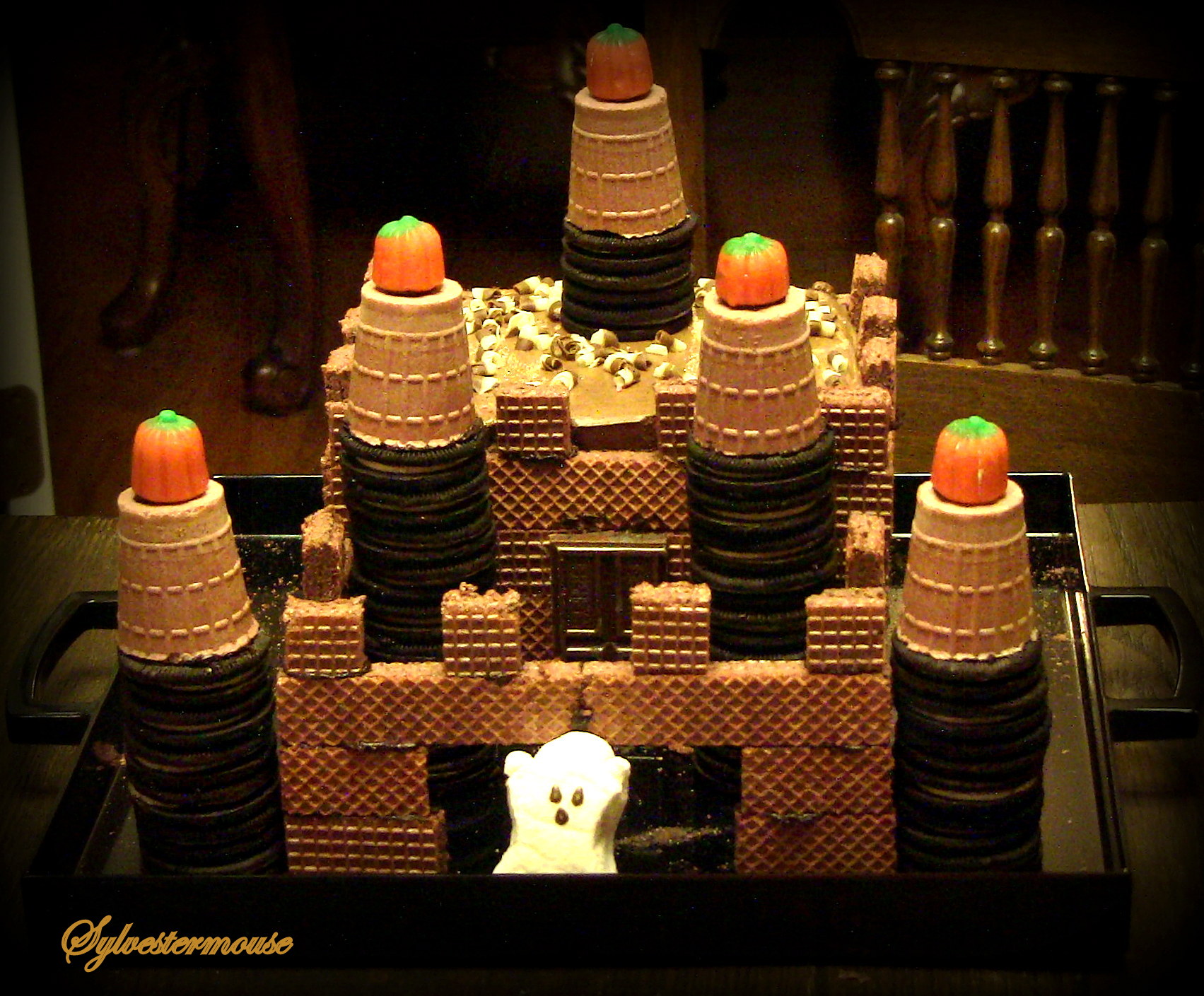 How to Make a Chocolate Halloween Ghost Castle Cake - Cooking for the ...